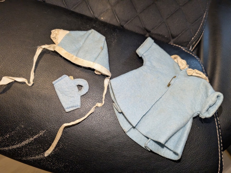 Blue Felt dress, purse, hat fit Alexander-Kin, Ginger, Ginny doll | eBay