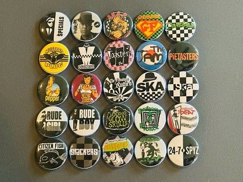 Ska Buttons / Pins Set Of 25 | eBay