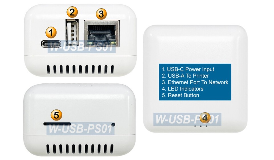USB Printer Network Adapter For Sharing USB Printer Wirelessly Over Wi ...