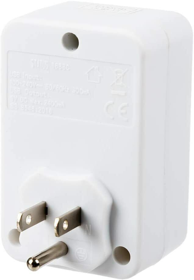 Intercontinental Travel Adapter 3-Pin UK to USA/Canada/Mexico with 2 ...