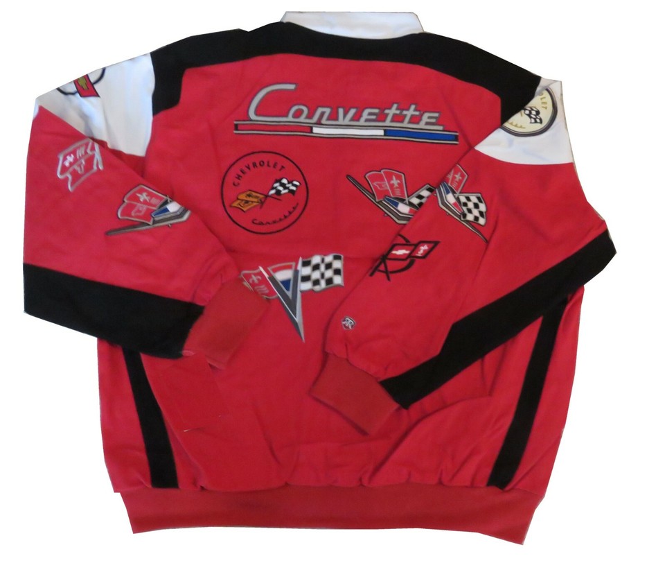 General Motors Mens Corvette Style Red/BLK Jacket | eBay