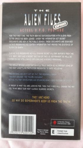 The Alien Files Exposed (VHS Video, 2003) - Good Condition 5020213600120| eBay