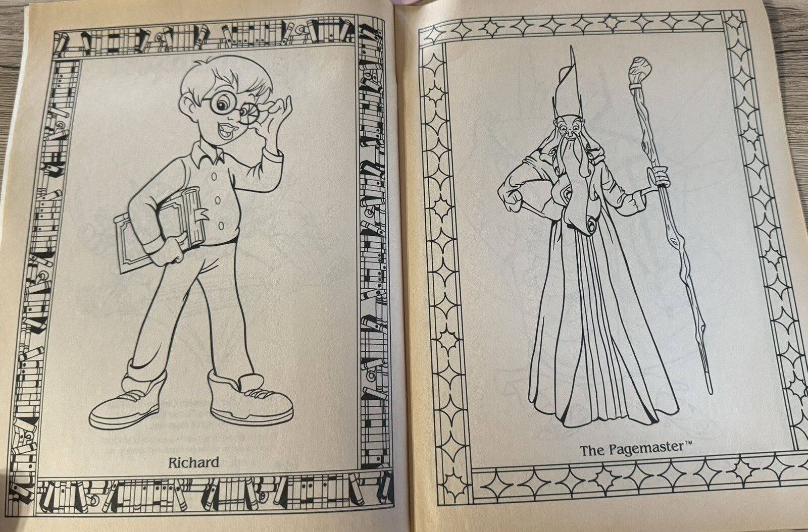 Vintage 1994 Pagemaster Color/activity Book Uncolored | eBay