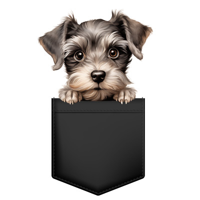 2X Süßer Hund in Tasche Auto Aufkleber Hunde Sticker | eBay.de