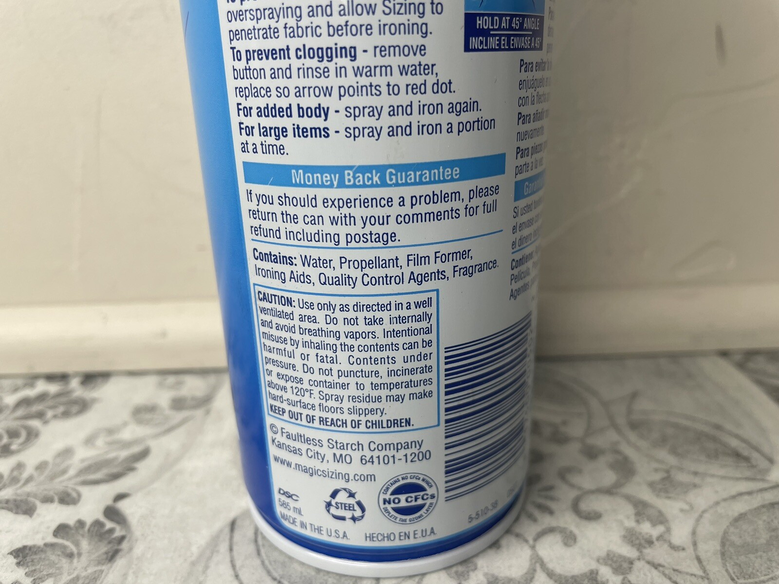 Magic Sizing Fabric Finish Light Body Ironing Spray Fresh Clean Scent ...