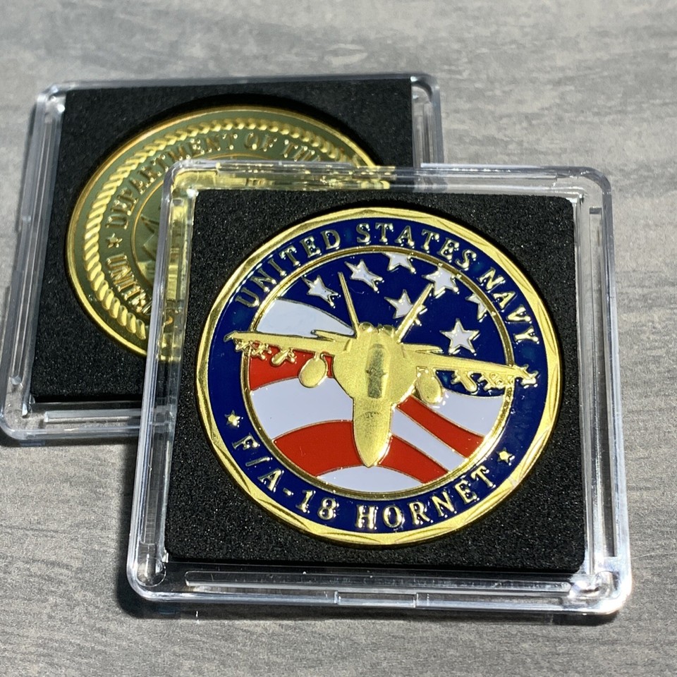 F/A-18 Hornet Challenge Coin USN US NAVY-Attack Jet Aircraft Carrier | eBay
