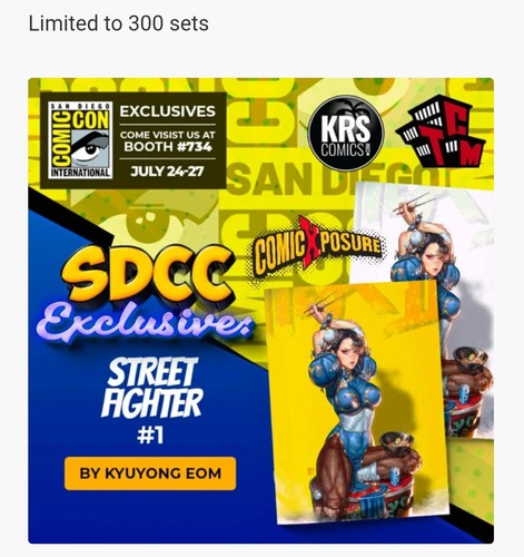 SDCC 2025 KRS Comics Street Fighter #1 Chun-Li Tradeless Cover Set San Diego Con | eBay