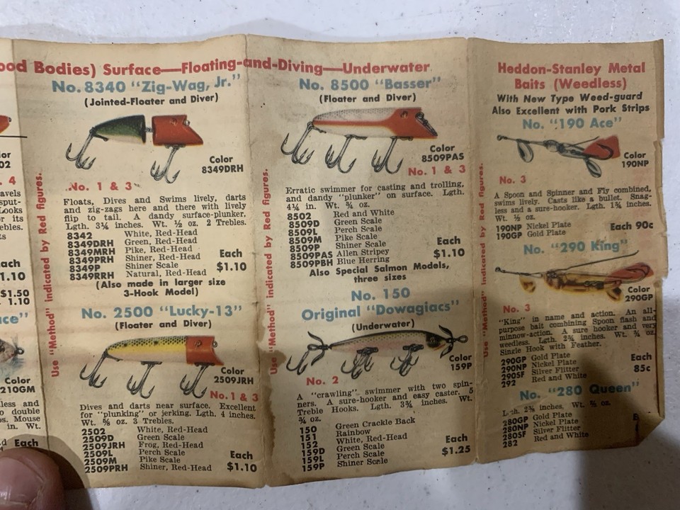 vintage heddon lure box catalog | eBay
