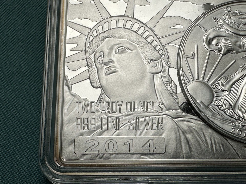 2014 American Eagle Silver Coin and Bar Set 1 oz Coins & 2 oz Bar | eBay