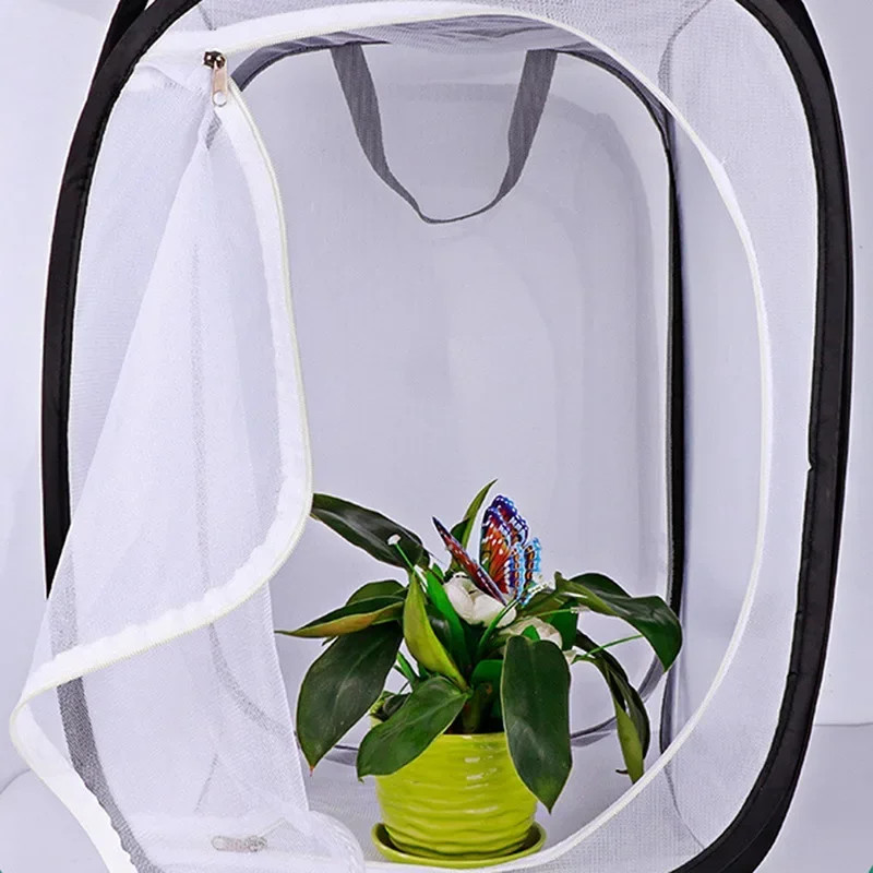 Butterfly Habitat Insect Cage Mesh Butterfly Cages Pop-up Collapsible ...