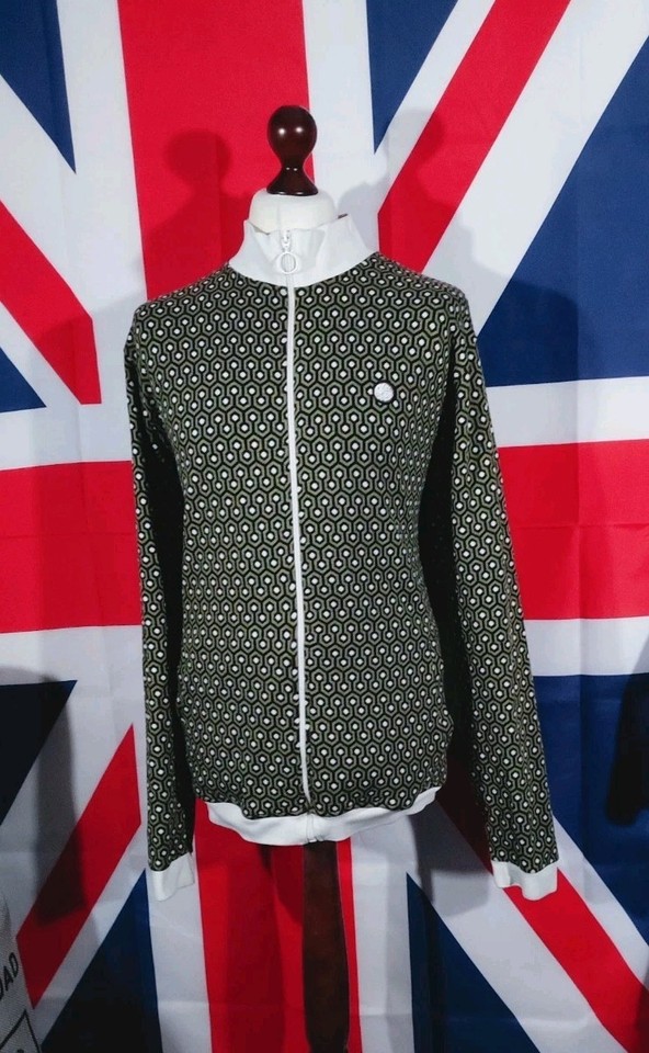 Pretty Green Patterned Tracksuit Top - 2XL/3XL - Multicoloured - Mod 60 ...