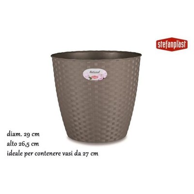 Stefanplast Assise Pot en Rotin 29cm Gris Tourterelle 2076007 | eBay