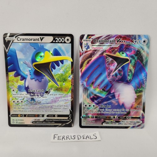 Pokemon TCG Shining Fates Cramorant V 054/072 and 055/072 Cramorant ...