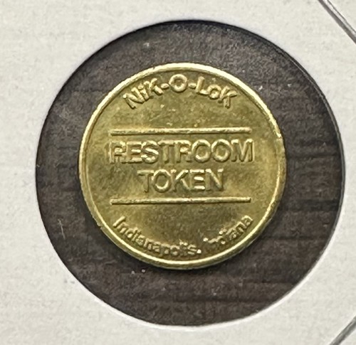 VINTAGE NIK-O-LOK RESTROOM TOKEN ~ INDIANAPOLIS, INDIANA ~ 3/4 ...
