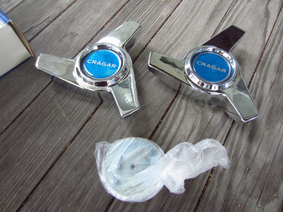 Vintage Pair Cragar Euro Style Spinner Caps / Tru Spoke Wire Wheel ...