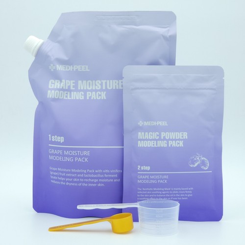 MEDI PEEL Grape Moisture Modeling Pack Set Gel Pack 1kg + Powder 100g K ...