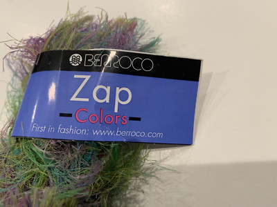 5 Hanks BERROCO ZAP Colors Eyelash Yarn #3452 Multicolor 50gms Dye lot ...