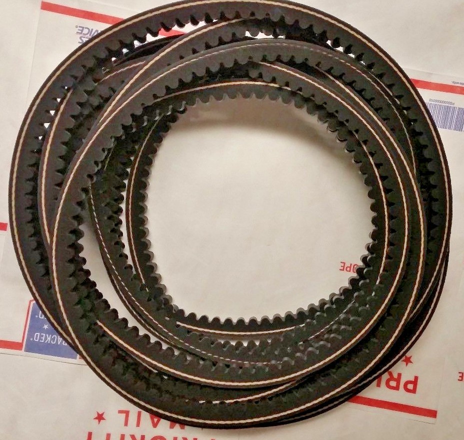 Set 4 COGGED BELTS FITS John Deere 285 AE73700 Kuhn GMD800 83101792 5 ...