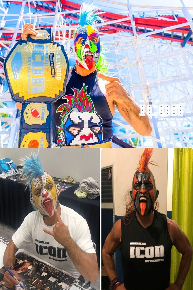 Psycho Clown Signed Custom 12" Action Figure BAS COA Lucha Libre AAA ...