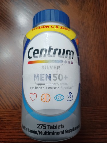 Centrum Silver Men 50+ Multivitamin Non-GMO Gluten Free Senior Health ...