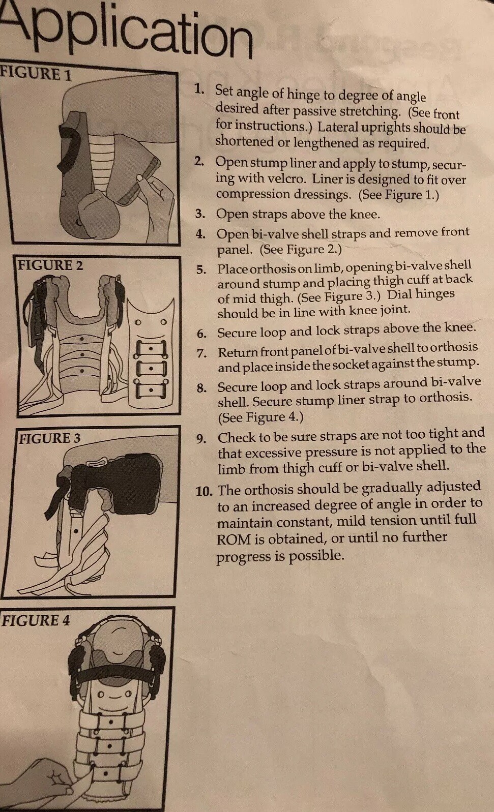RCAI Amputee Knee Corrective Orthosis Flexion Contractures Stump Liner ...