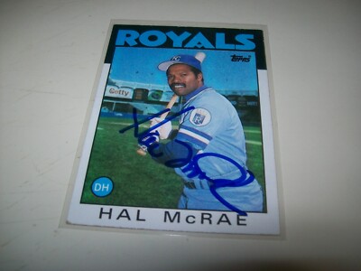 1986 TOPPS HAL MCRAE AUTOGRAPH AUTO #415 KANSAS CITY ROYALS | eBay