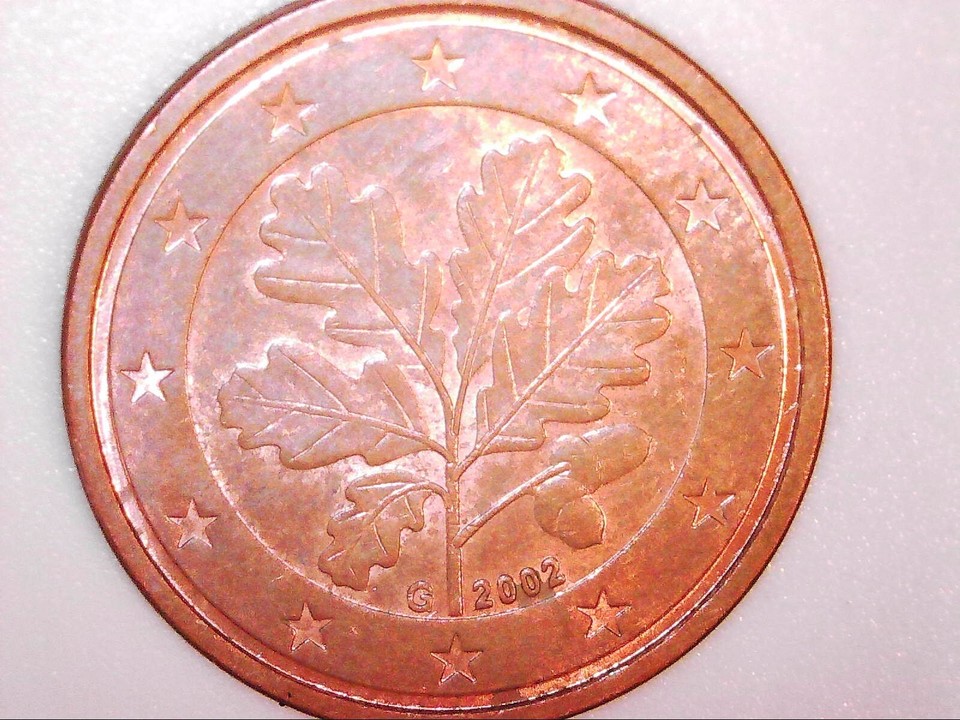 2002-G Germany 2 Euro Cent Coin Red-Brown ship in coin flip Good ...