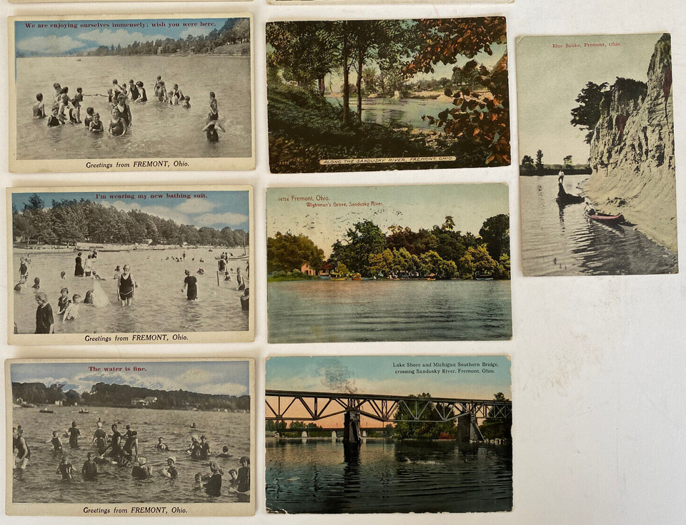 Fremont, Ohio - 9 Antique Postcards of Sandusky River | eBay
