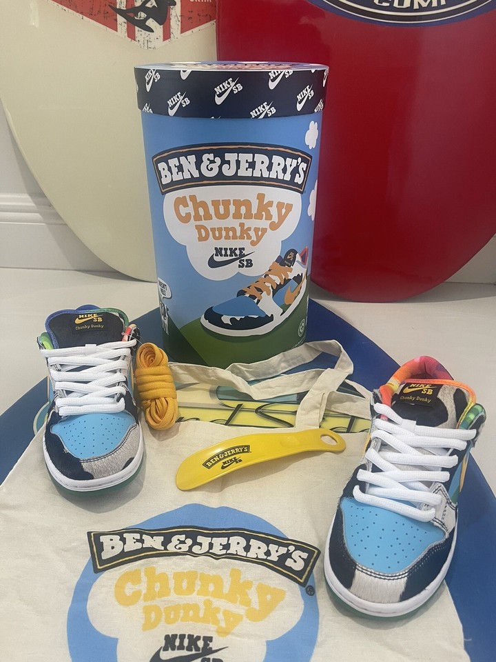 NEW Nike Family And Friends (F&F) SB Dunk Low Ben & Jerry's Chunky ...