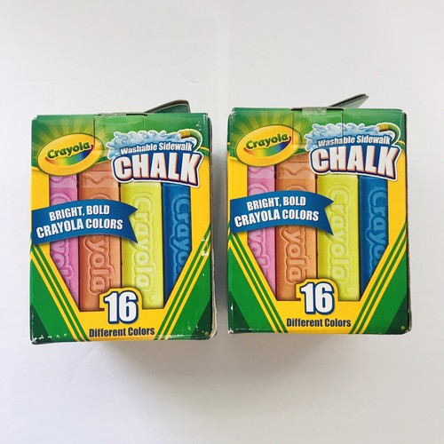 Lot Of 2 pack - Crayola 16 ct Sidewalk Chalk Different Colors | eBay