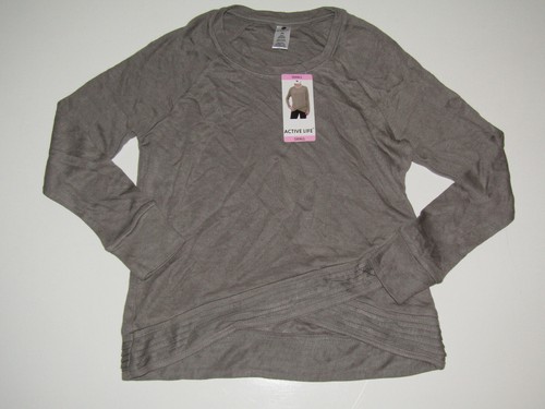 NWT Womens ACTIVE LIFE Silver Gray Active Sweater Shirt M Medium | eBay