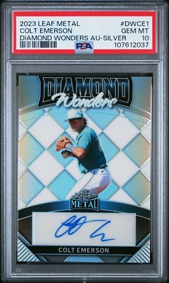 2023 LEAF METAL DIAMOND WONDERS AUTOGRAPHS COLT EMERSON SILVER AUTO ...
