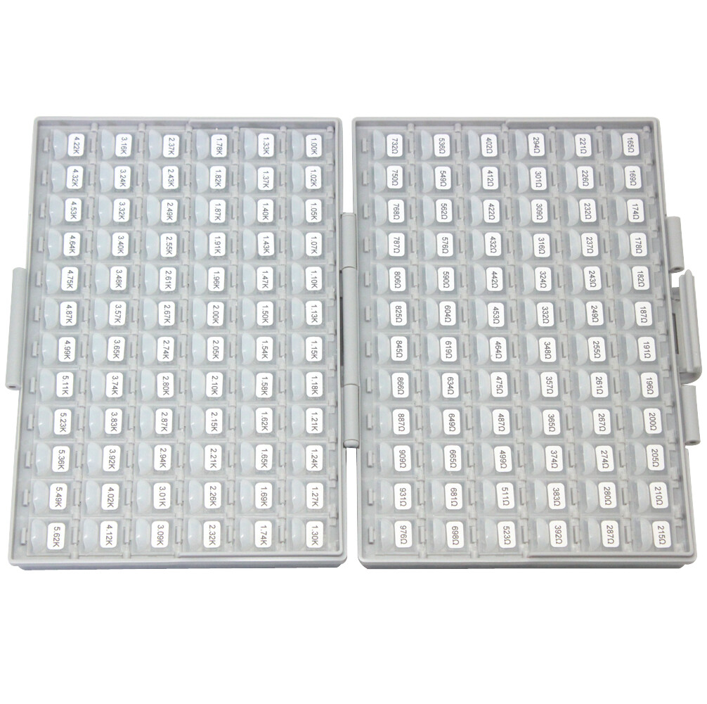 SMD SMT 0603 1% E96 Resistor kit 491 Values X 100pc ROHS filled in 4 ...