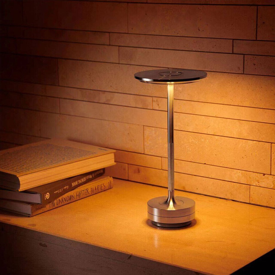 Cordless LED Touch Sensor Table Lamp Rechargeable Dimmable Bar Desk ...