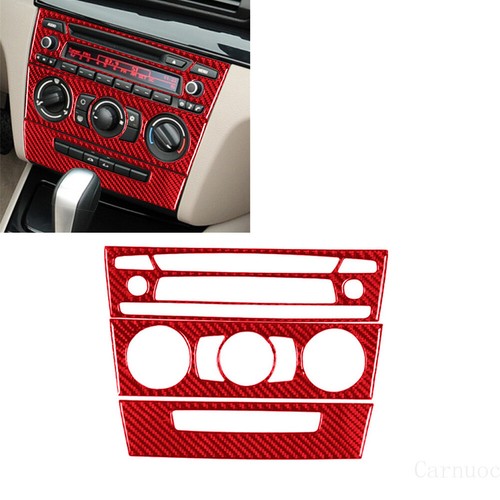 39pcs Red Carbon Fiber Full Kits Sticker Trim Set For BMW 1 Series E82 ...