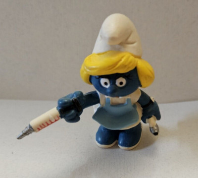 Smurfs Nurse Smurfette 20139 Vintage Figure PVC 1981 Toy Figurine | eBay