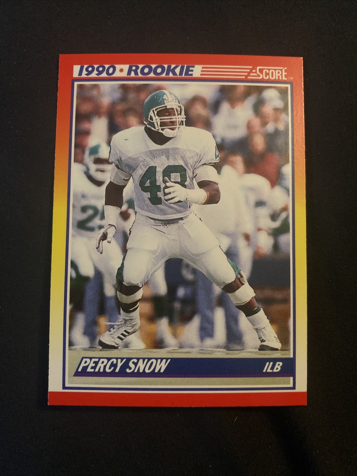 1990 Score Football Card Percy Snow ROOKIE Michigan State #305 | eBay