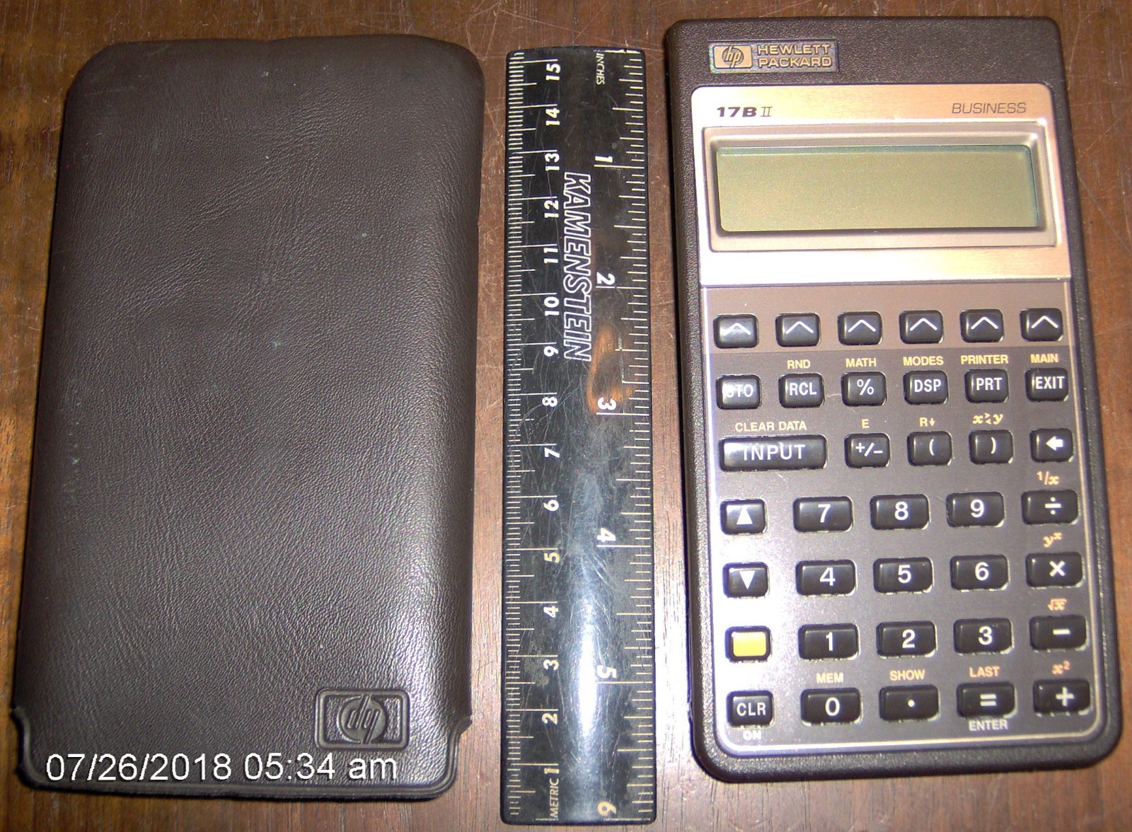 Vintage 17B II + Calculator business & financial w/ Vinyl Case 17Bii 17 ...