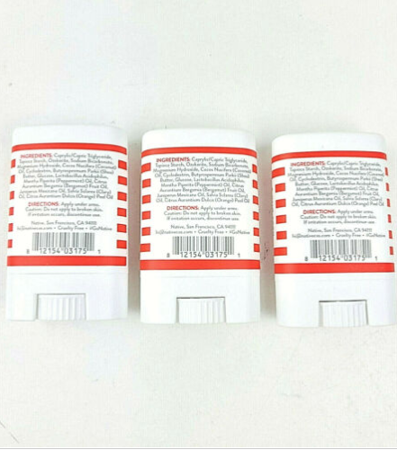 Lot of 3 Native Candy Cane Mini Deodorant .35 oz Travel Size--New in ...
