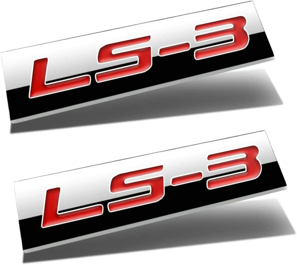 Pair Set 3D Metal LS3 Engine Motor Emblem LS-3 Badge for Trunk Hood ...