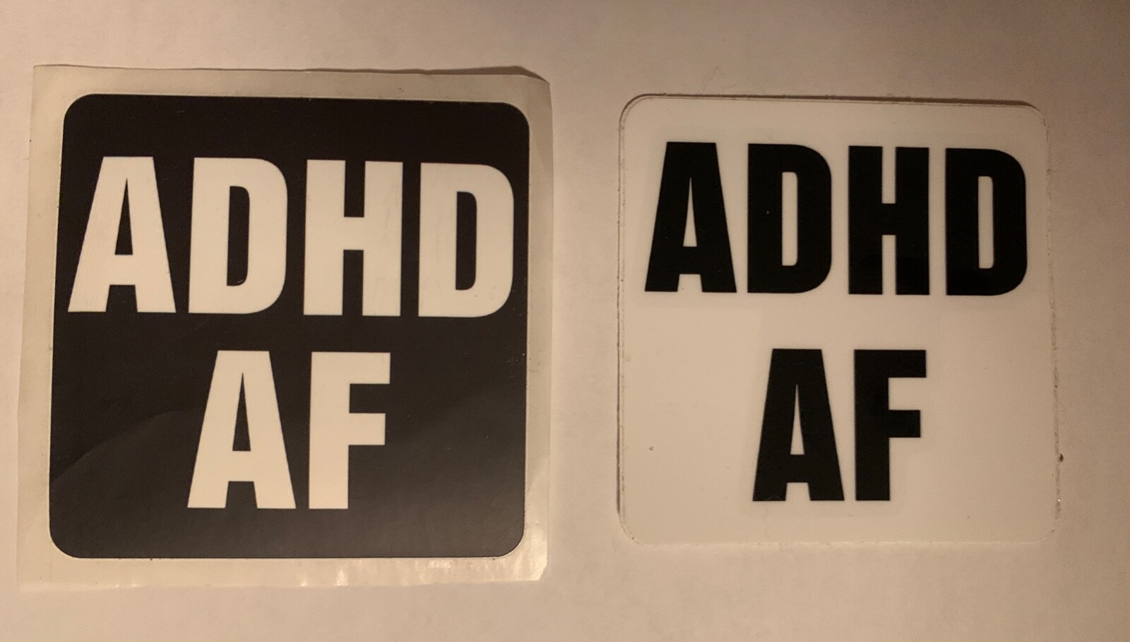 NEW Dizzy Dyl Set of 2 ADHD AF Black and White Stickers | eBay