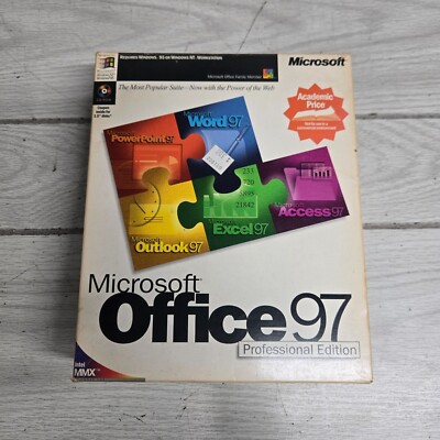Microsoft Office 97 Professional Edition With Box | eBay