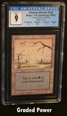 MTG Beta Swamp (Brown Tint) CGC 9 Quad ++ Magic the Gathering | eBay