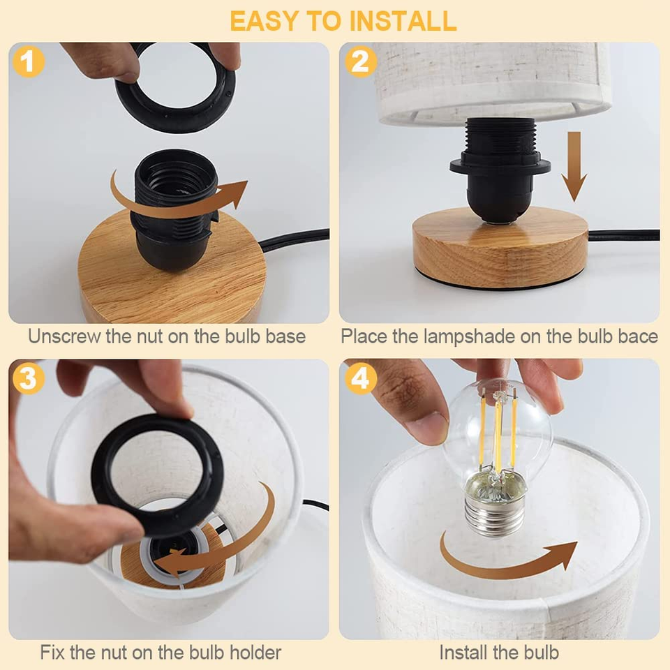 Table Lamp for Bedroom - Small beside Touch Lamps for Night Stands Home ...