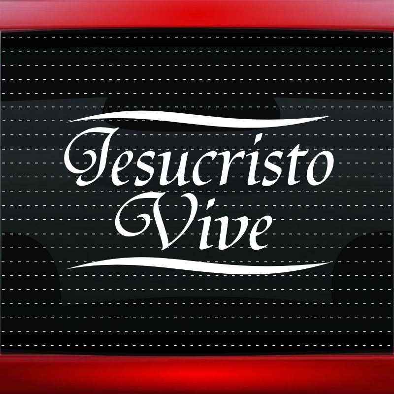 Jesucristo Vive Christian Car Decal Truck Window Sticker Catholic (20 ...