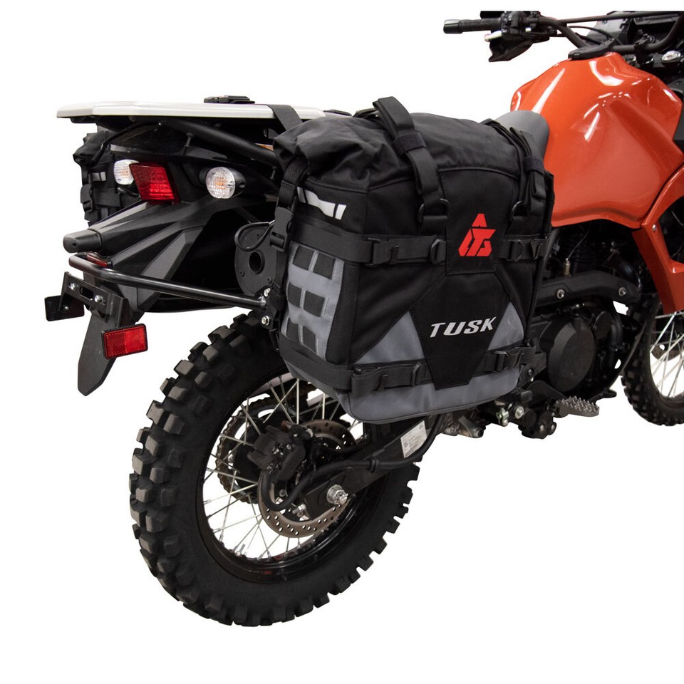 Tusk Pannier Racks With Pilot Bags Black/Gray For KAWASAKI KLR650 2022 ...