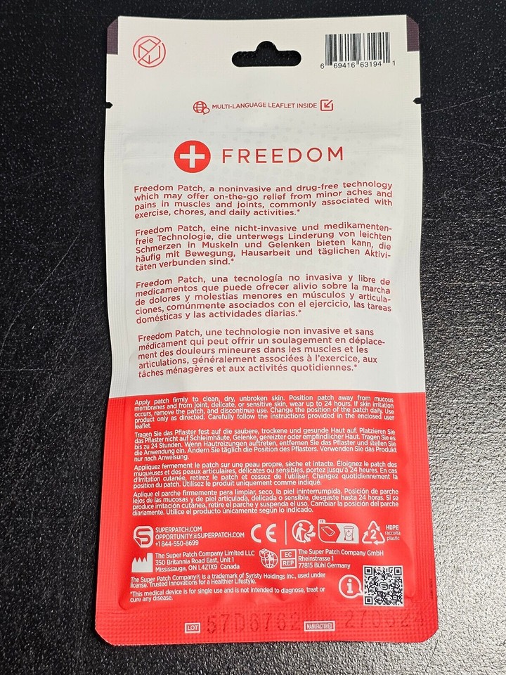The Super Patch Company FREEDOM Super Patch Deal With Pain 28 Patches ...