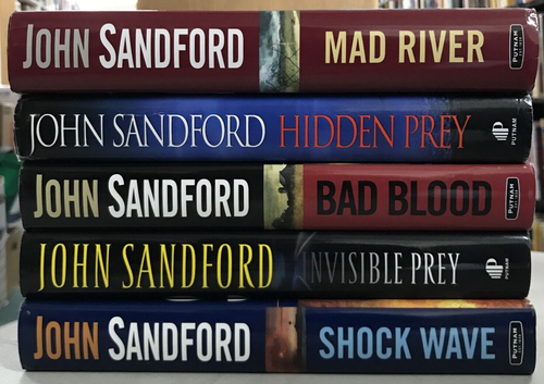 John Sandford Hardcover Shock Wave Invisible Prey Bad Blood Hidden Prey ...
