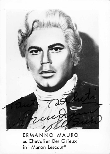 Ermanno Mauro Opera Singer Signed Photo Auto Manon Lescaut 1986 ...