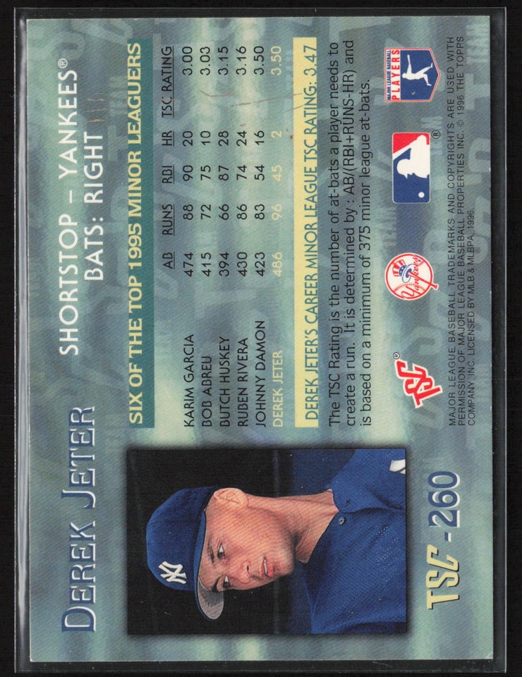1996 Stadium Club #260 Derek Jeter TSC, SP New York Yankees Card | eBay